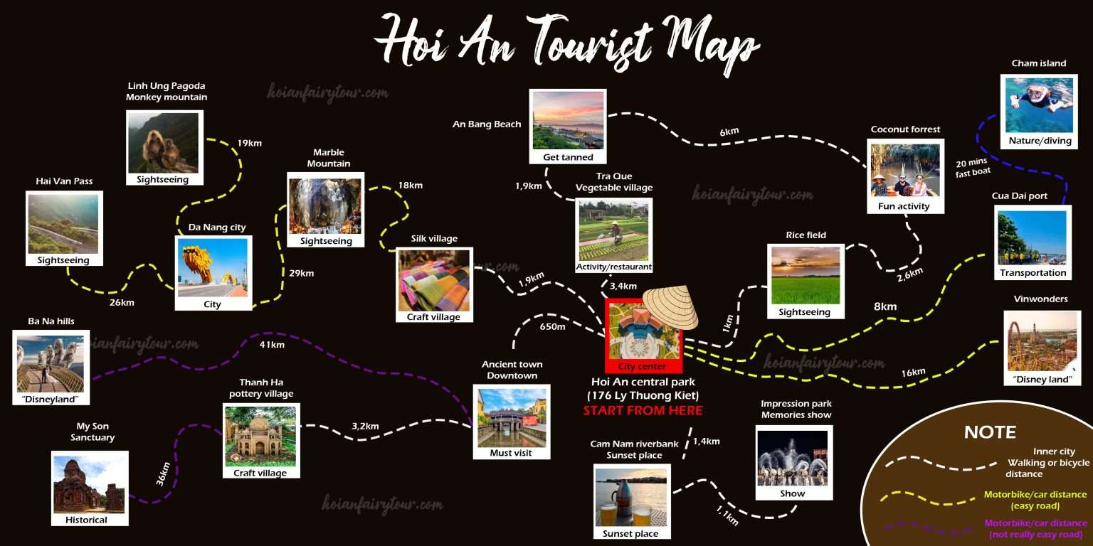 Hoi An Tourist map From Vincent - 17 Amazing Destinations - Hoi An ...